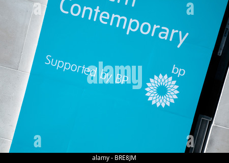BP sponsorship sign at Tate Britain, London Stock Photo - Alamy