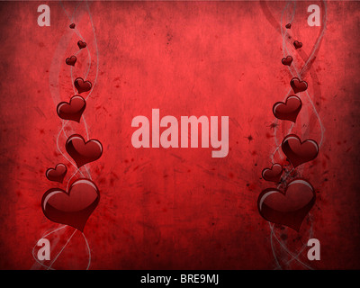 Various size heart shapes on grunge background Stock Photo - Alamy