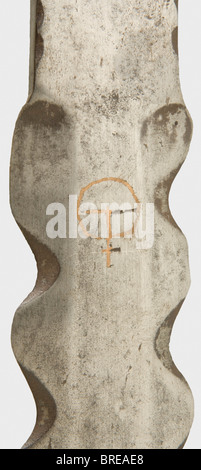 A German two-handed sword, middle of the 16th century Double-edged wavy ...
