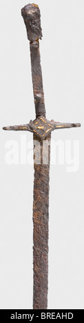 An Avar sword with gold inlay, Hungary, 7th/8th century. Slender ...