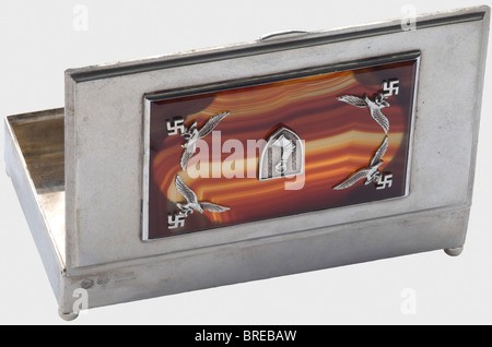 Hermann Göring, a silver cigarette box with Luftwaffe eagles Professor ...