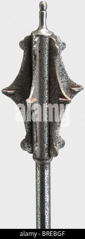 A German mace, 1st half of the 16th century Hexagonal striking head ...