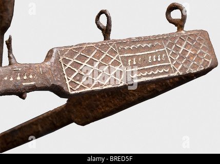 A late Roman folding iron chair for a field commander, 3rd/4th century ...