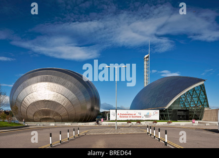 Exterior of the IMAX cinema at the Glasgow Science Centre, part of a ...