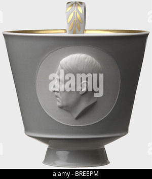 A KPM cup and saucer, Adolf Hitler/10 Jahre Führer des Deutschen ...
