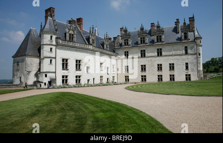 Royal castle of Amboise, exterior view, town of Amboise, Indre-et-Loire ...