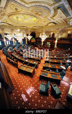 Springfield, Illinois - The House of Representatives chamber in the ...