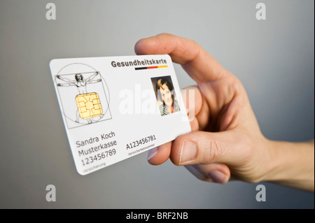 German electronic health insurance card Stock Photo - Alamy