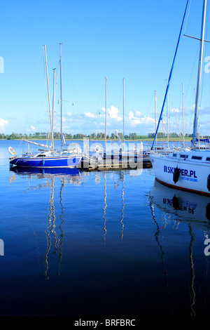 sailing boats at marina lake ryn, masuria, poland, europe Stock Photo ...