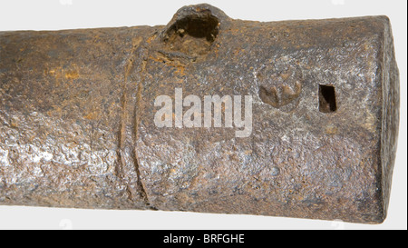 A heavy harquebus,German,1st quarter of the 16th century. Forged iron ...