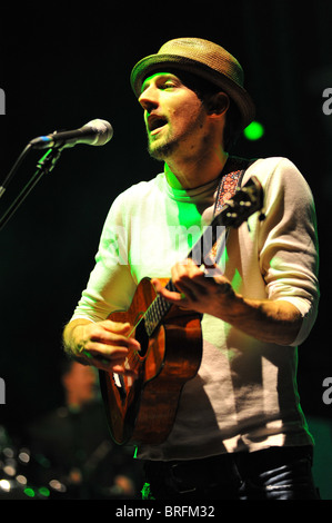 American singer-songwriter Jason Mraz performs during a concert in ...