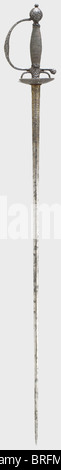 A smallsword, Amsterdam, circa 1780. A double-edged blade, with ...