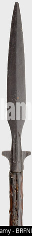 A German winged lance, 9th/10th century Broad, lightly ridged blade ...