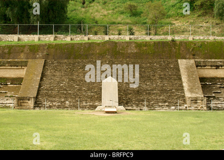 Pre-Hispanic ruins at southern base of Tepanapa Pyramid and Santuario ...