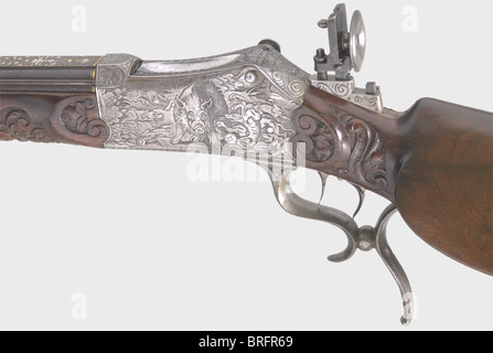 A splendid breech-loading target rifle,Martini action.C.Stiegele,Munich ...