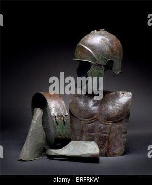 A Italic muscle armour,5th/4th century B.C.The breastplate displays ...