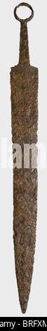 An iron Roman ring-pommel sword,2nd century A.D. Double-edged tapered ...