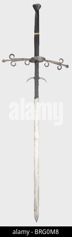A German two-handed sword,assembled from old parts,circa 1580. Heavy ...