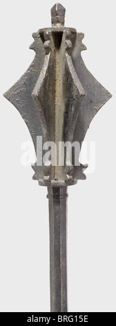 A German mace,circa 1520 Hexagonal striking head with spiked flanges ...