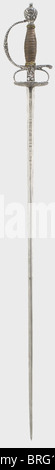 A German officer's smallsword, circa 1760. Blade with lenticular cross ...