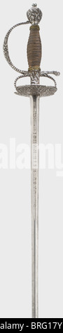 A German officer's smallsword, circa 1760. Blade with lenticular cross ...