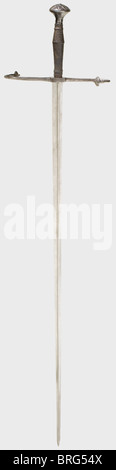 A German estoc, circa 1520 Long, triangular thrusting blade with curved ...