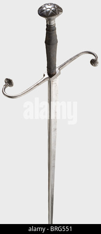 A German estoc, circa 1520 Long, triangular thrusting blade with curved ...