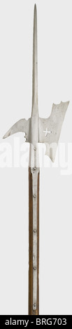 A Swiss halberd,2nd half of the 16th century Quadrangular spike with a ...