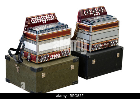 Closed accordion isolated on white background Stock Photo - Alamy