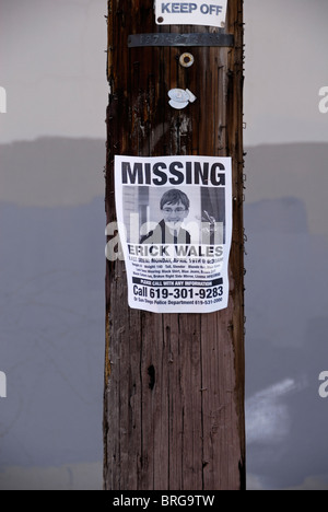 Missing person poster Stock Photo - Alamy
