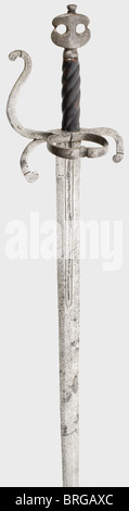 A Styrian sword, circa 1600. Double-edged blade of lenticular section ...