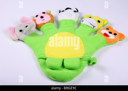 3 colorful fun hand puppets Stock Photo - Alamy