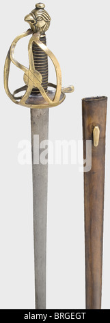 A Prussian model 1735 dragoon's sword,for officers,ca. 1770 Damascus ...