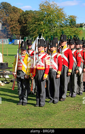 Men of the Light Infantry at a recreation of the Battle of Waterloo in ...