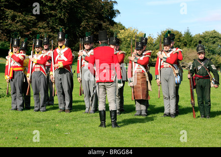 Men of the Light Infantry at a recreation of the Battle of Waterloo in ...