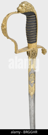 A lion's head sabre for cavalry officers., Heavy, deluxe version Stock ...