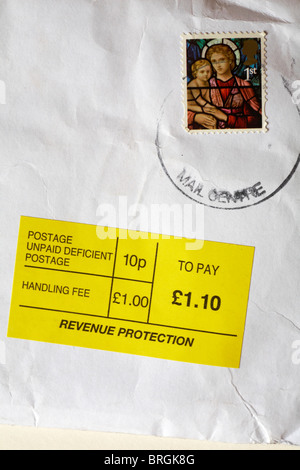 postage unpaid deficient postage Stock Photo - Alamy