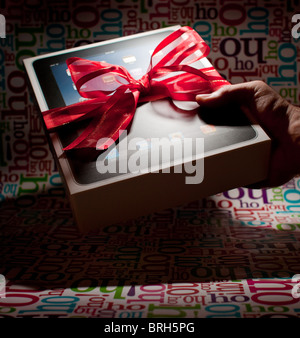 iPad gift wrapped Stock Photo - Alamy