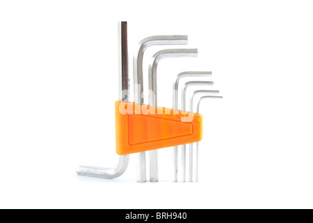 Close-up of big Allen key isolated on white background Stock Photo - Alamy