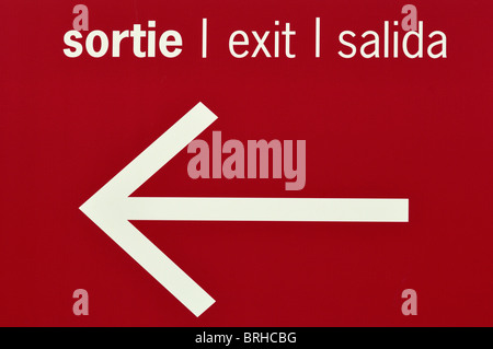 French language sign, directional sign, sign, signage, town of Saint ...