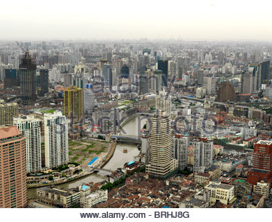China, Shanghai, Urban Sprawl, Apartment Blocks Stock Photo: 44003402 ...