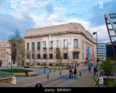 Sheffield City Library and Graves Art Gallery Lit with Purple Windows ...