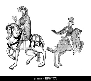 Geoffrey Chaucer ' s Canterbury Tales - The Squire on horseback ...