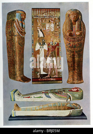 Egyptian God Osiris from the sarcophagus of the lady Madja. The tomb ...