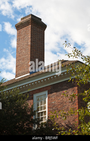 Large brick house in Colonial Williamsburg, Virginia, USA Stock Photo ...