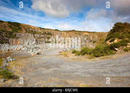 Dean Quarry, near St Keverne; Lizard Peninsula, Cornwall, England, UK ...