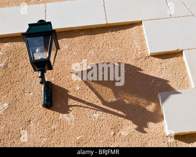House Wall With Shadow Stock Photo - Alamy