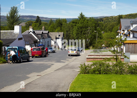 Main street of Clachan looking towards Church of Strachur ...