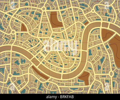 Illustration of a street map without names Stock Photo - Alamy