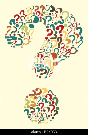 Illustrated question mark formed from many question marks Stock Photo ...